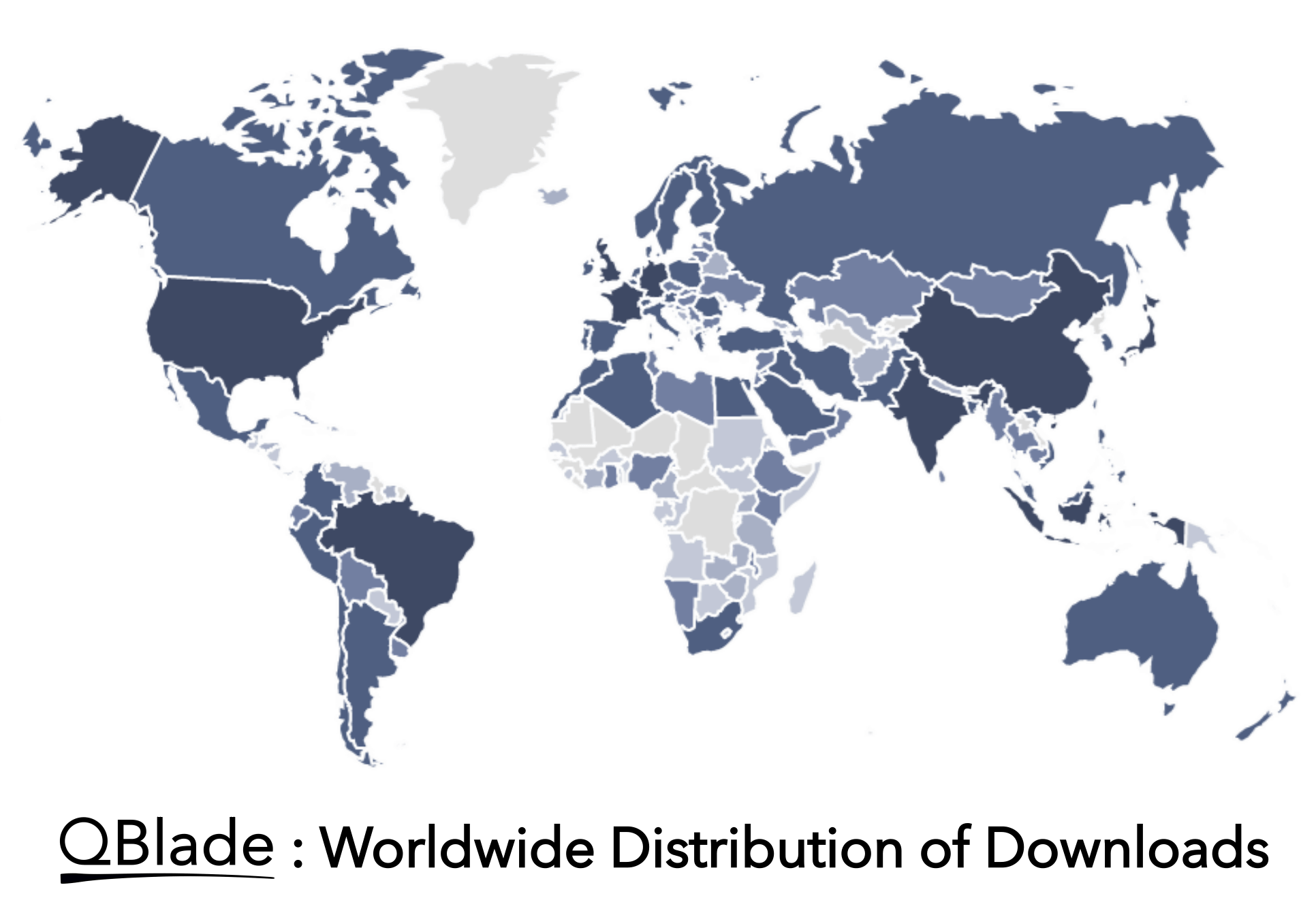 QBlade Worldwide Download Stats
